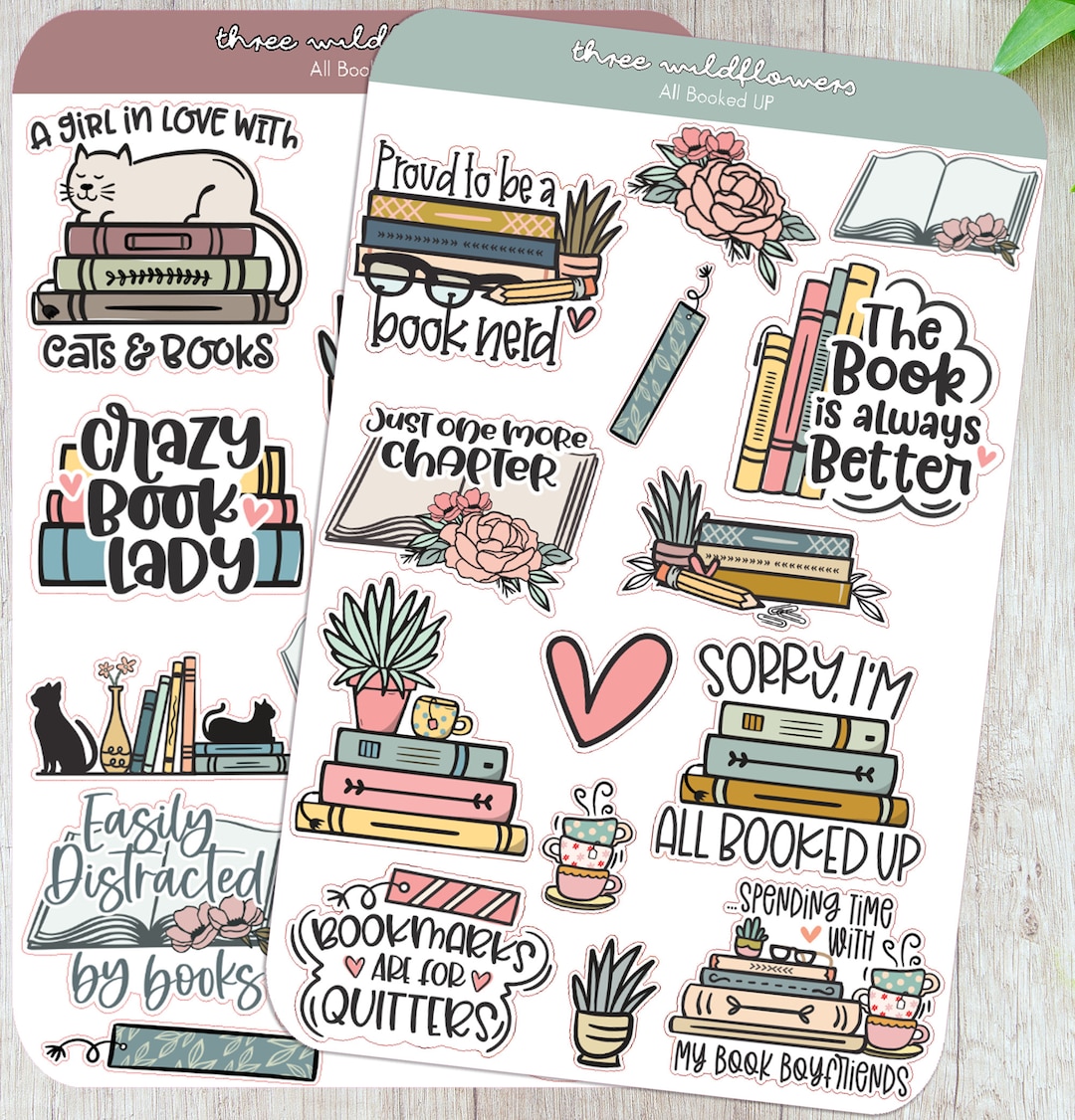 Reading Stickers, Bookish Stickers - Etsy