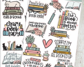Bookish Stickers - Etsy