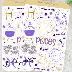 Pisces Stickers - Etsy