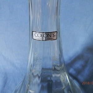 Colony Hand Made Crystal Vase Romania Etched Flower and Leaf Pattern ...