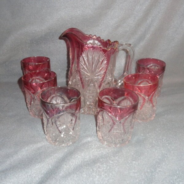 Ruby Flash Glass - Etsy