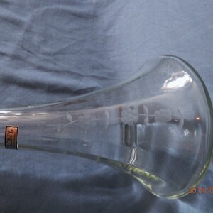 Colony Hand Made Crystal Vase Romania Etched Flower and Leaf Pattern ...