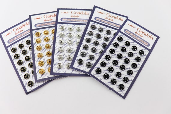 Snap Buttons 6mm Diameter for Dolls. 24pcs Black Golden - Etsy