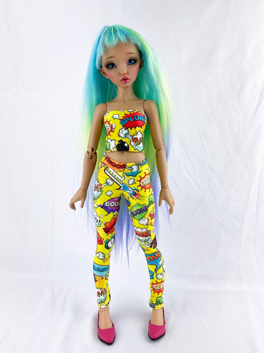 Minifee Doll Outfit. Leggings and Tube Top. Doll Clothes. Ready to Ship ...
