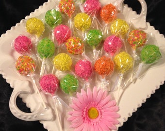 Neon Cake Pops - Etsy