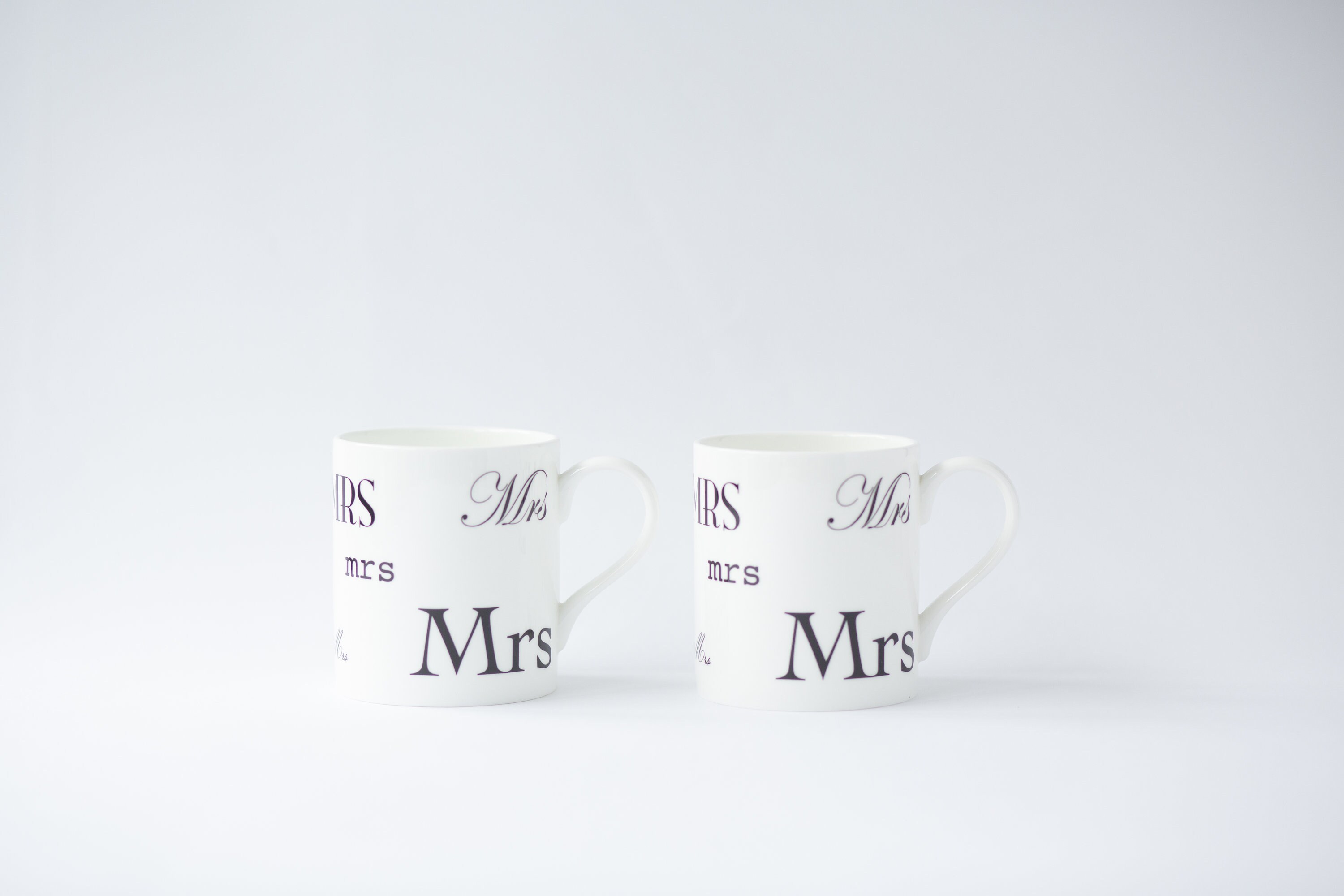 Mrs & Mrs Bone China Mug Set Mrs and Mrs Mug Set Hers and - Etsy