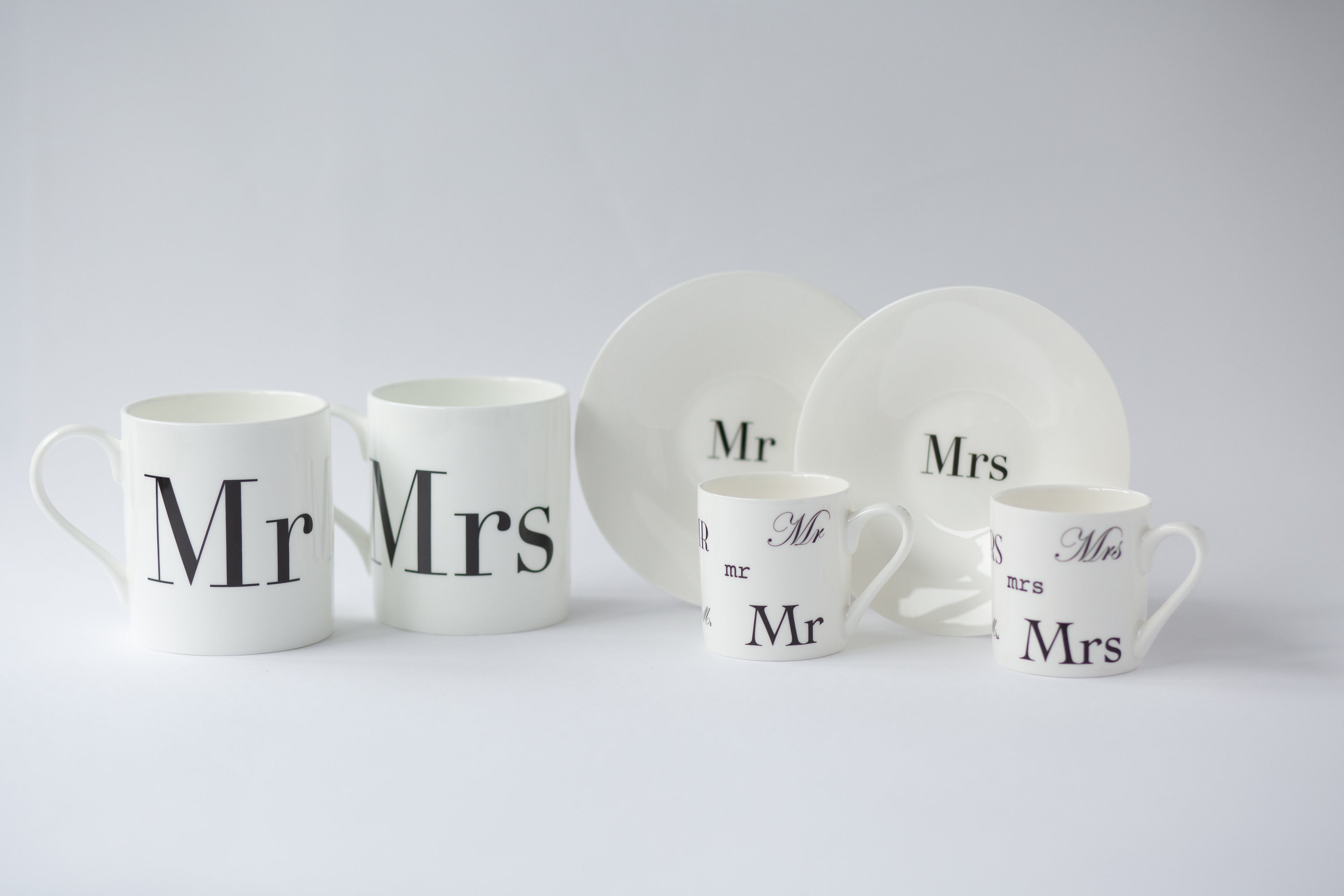 Mrs & Mrs Bone China Mug Set Mrs and Mrs Mug Set Hers and - Etsy