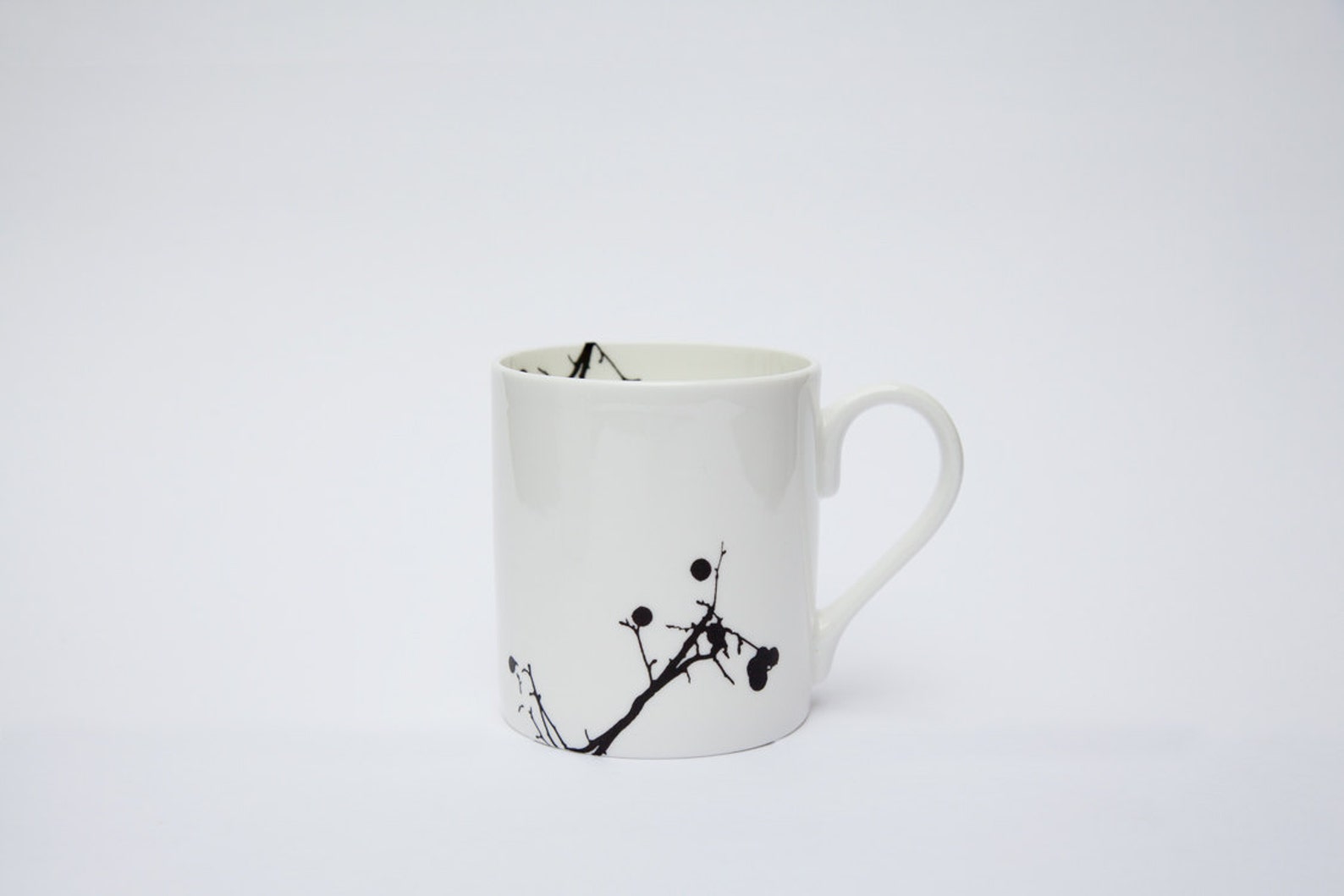 Twig Bone China Mug Monochrome Mug London Plane Tree Tea - Etsy