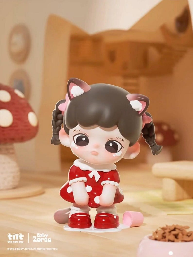 TNTSPACE Zoraa Cat Mini Figure Blind Box, Kawaii Girl Collectible Toy ...