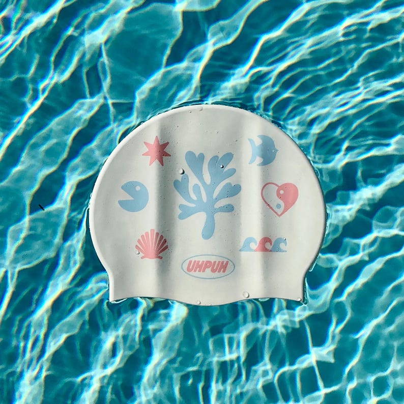 Gold Coast | Cute Korean Swim Cap | UHPUHPUH - Etsy
