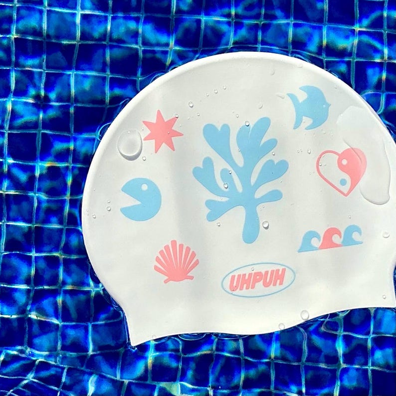 Gold Coast | Cute Korean Swim Cap | UHPUHPUH - Etsy
