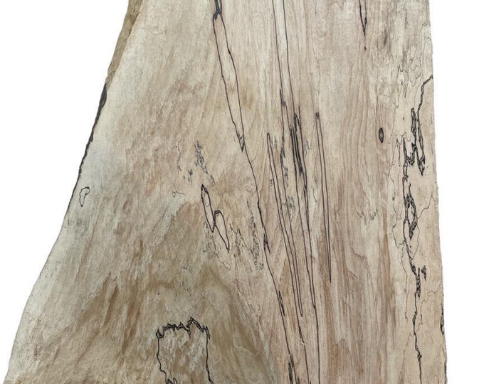 Live Edge Spalted Maple Slab, Loaded Spalted, Kiln Dried, Planed, 17 3/ ...