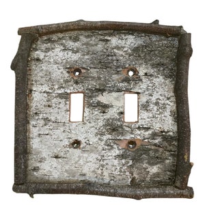 Birch Bark Switch Plate Covers, Light Switch Cover, Receptacle and ...