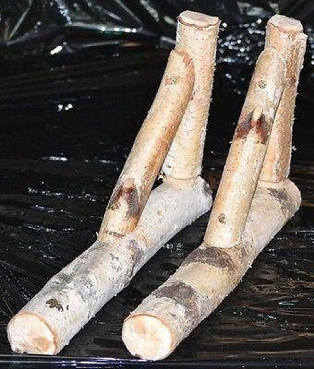 Birch Log Shelf Brackets Set of Three - Etsy