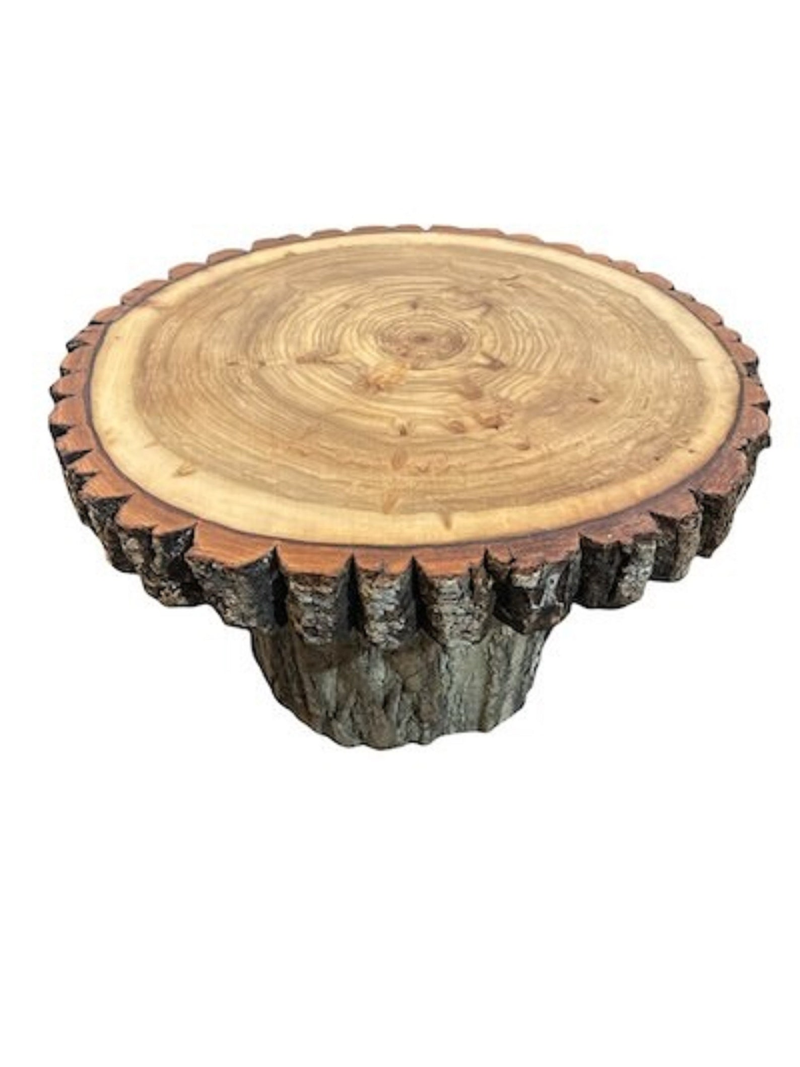 Log Round Tree Slice Slab Cake Stand for Weddings, Home Decor, and ...
