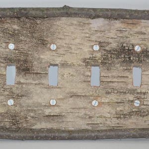 Birch Bark Switch Plate Covers, Light Switch Cover, Receptacle and ...