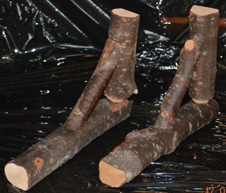 Alder Log Shelf Brackets-Set of two | Etsy