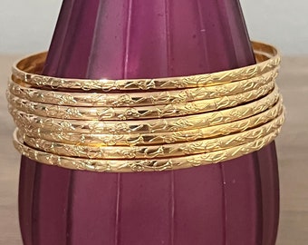 Gold 7 Day Bangles - Etsy