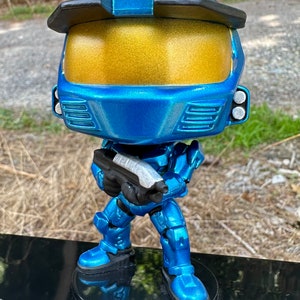 Custom Red Vs Blue Caboose Halo Pop Figure Rvb Master Chief Halo - Etsy