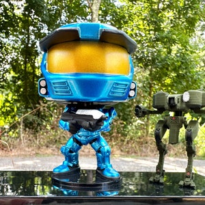 Custom Red Vs Blue Caboose Halo Pop Figure Rvb Master Chief Halo - Etsy