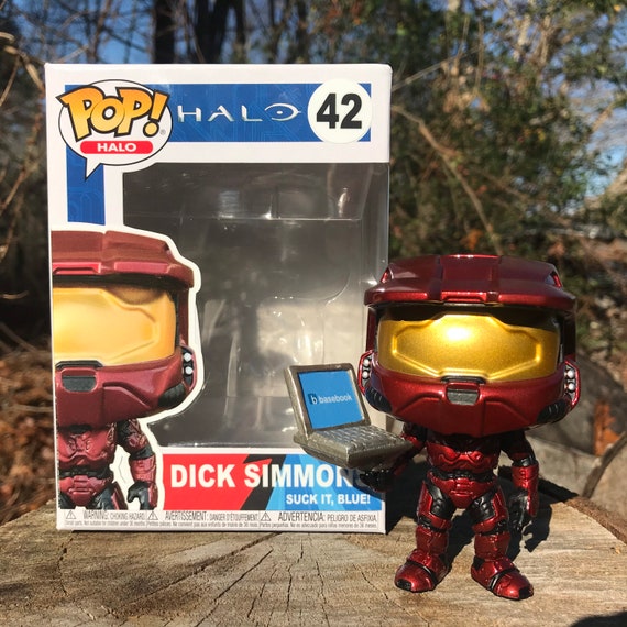 Custom Red Vs Blue Simmons Halo Pop Figure Rvb Master Chief - Etsy