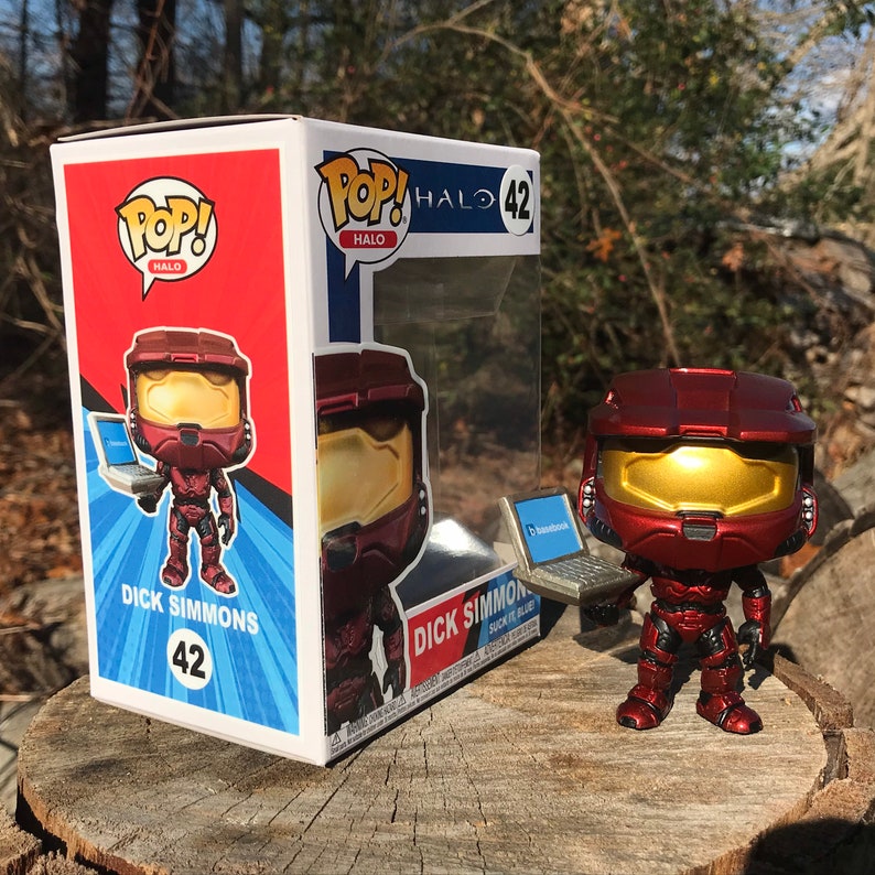 Custom Red Vs Blue Simmons Halo Pop Figure Rvb Master Chief - Etsy