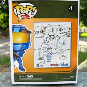 Custom Red Vs Blue Caboose Halo Pop Figure Rvb Master Chief Halo - Etsy
