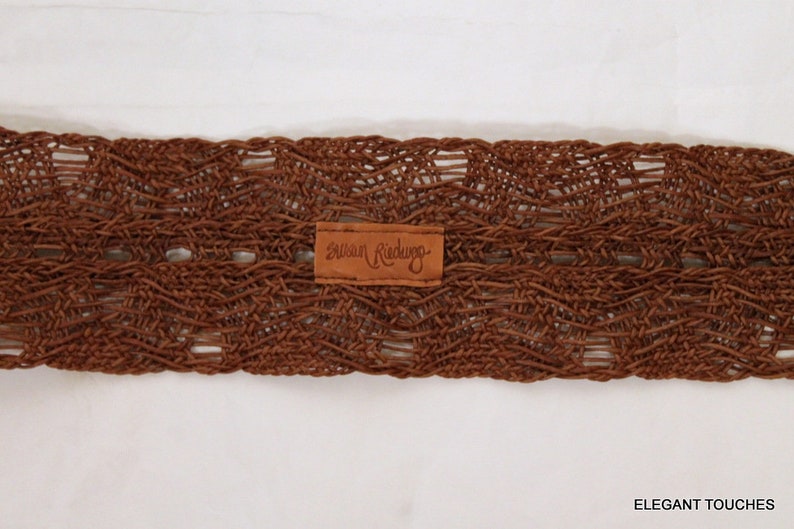 Vintage Susan Riedweg Braided Leather Wide Belt Small Medium Womens ...