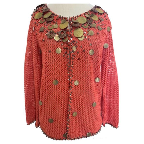 Vintage The Collective Works of BEREK 2 Orange Sweate… - Gem