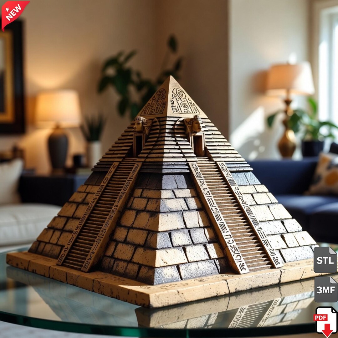 Egyptian Pyramid STL & 3MF File, Ancient Egypt Pyramid 3D Model for ...
