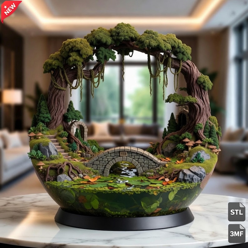 Eden Paradise STL File | Medieval Fantasy Garden Diorama | Enchanted ...