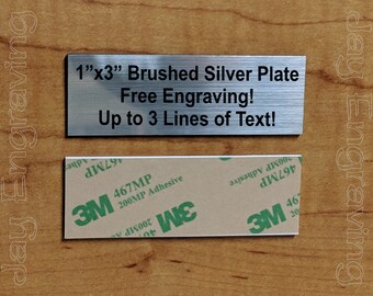 Silver name plate | Etsy