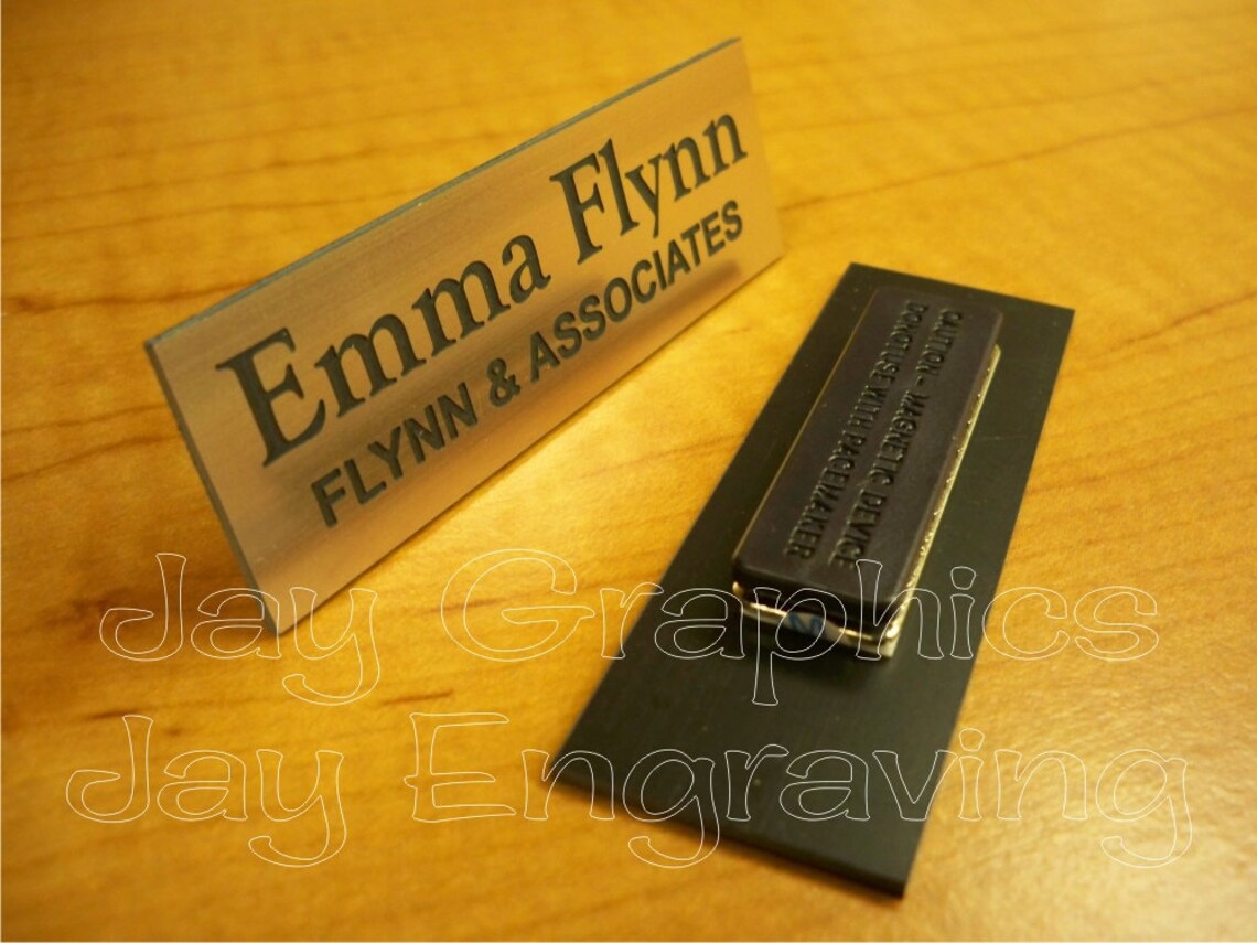 Custom Engraved 1x3 Brushed Copper Name Tag Badge With - Etsy