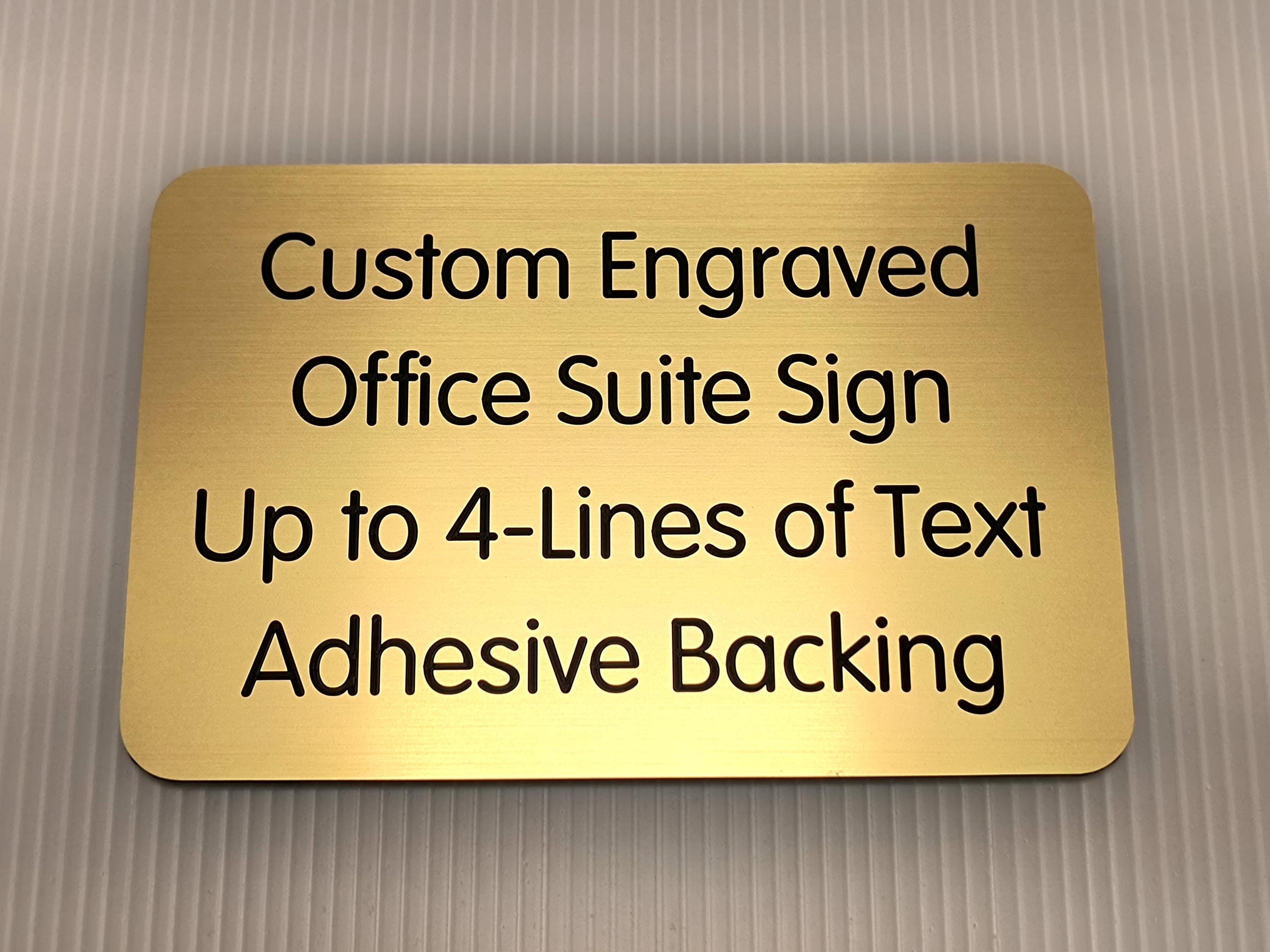 Large 5x7 Custom Engraved Brushed Gold Finish Sign Personalized Name ...