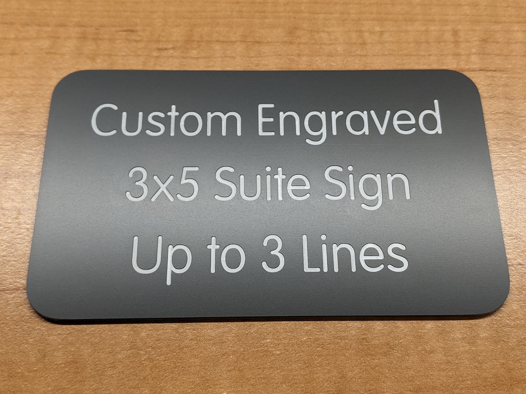 Custom Engraved 3x5 Black & Silver Office Sign Name Plate Personalized ...