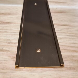 Custom Engraved 2x8 Name Plate With Rose Gold Aluminum Metal Holder ...