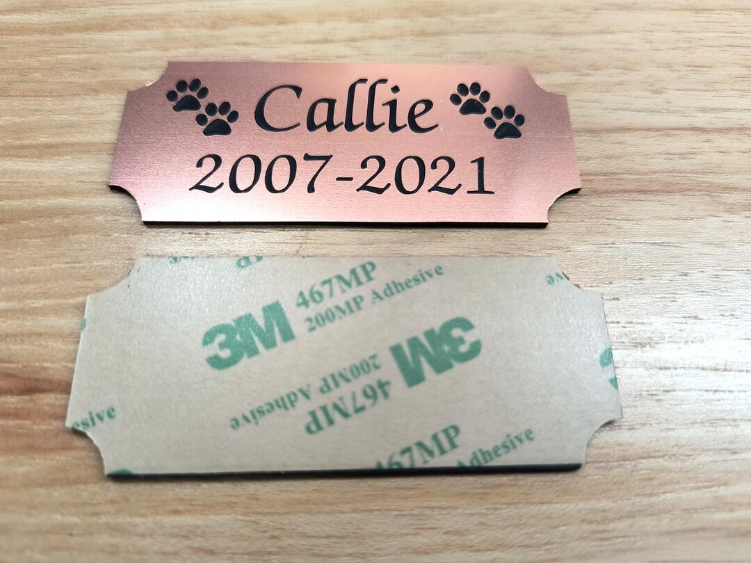 Memorial Plaques Personalized Custom Engraved 1.25x3 Pink Pet Memorial ...