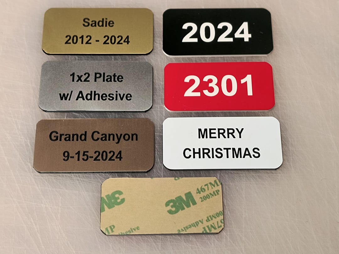 Custom Engraved 1x2 Inch Plate With Rounded or Square Corners and ...