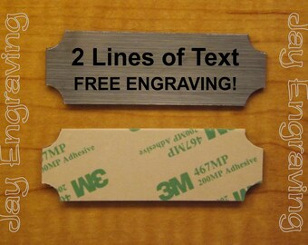 Custom Engraved 1x3 Brushed Gold Plate Adhesive Backing - Etsy