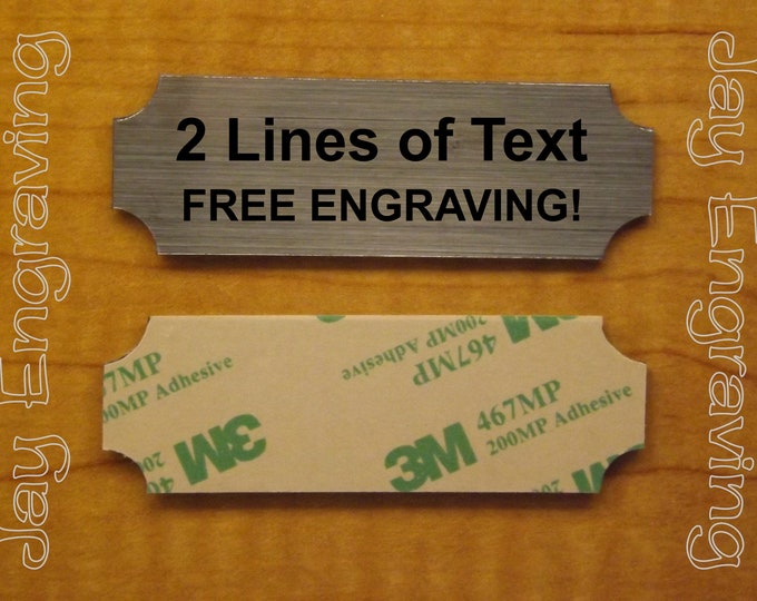 Custom Engraved 1x3 Brushed Gold Plate Adhesive Backing - Etsy