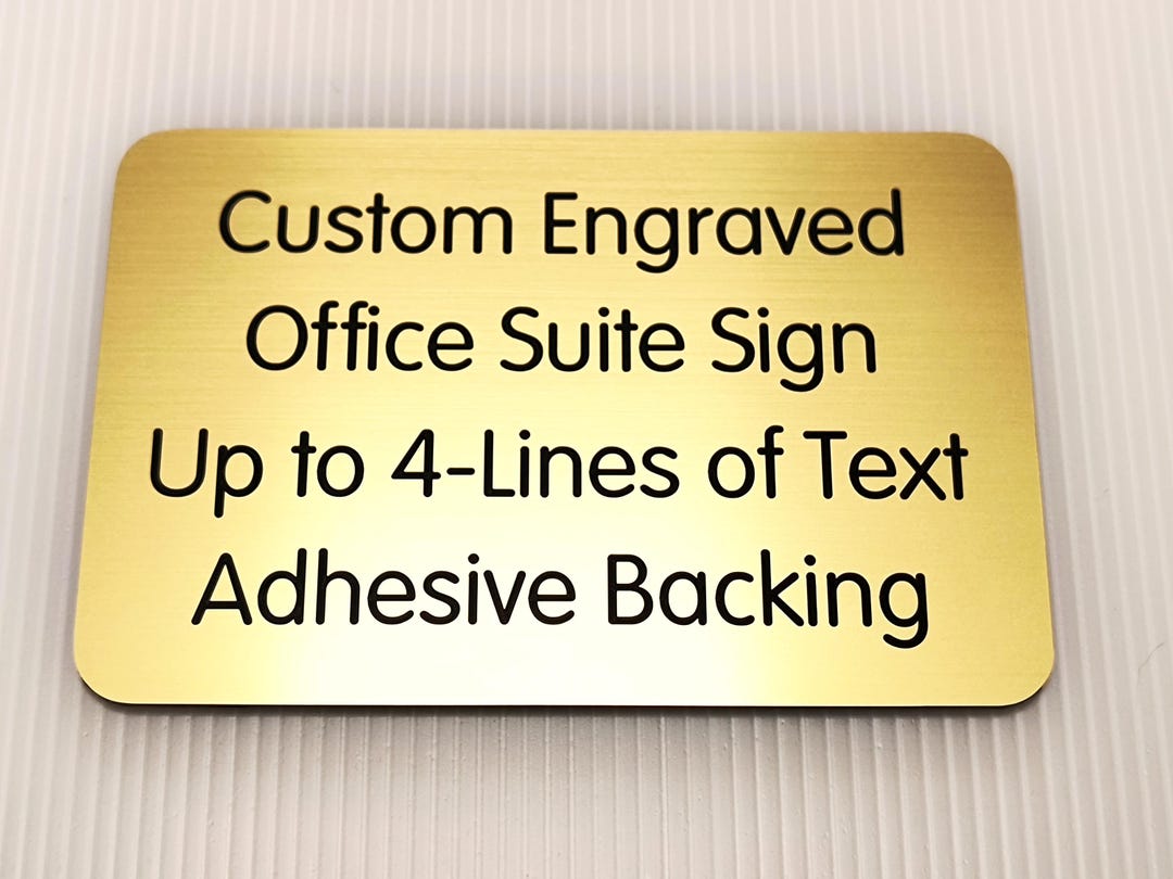 Large 5x7 Custom Engraved Brushed Metal Finish Sign | Gold Silver ...