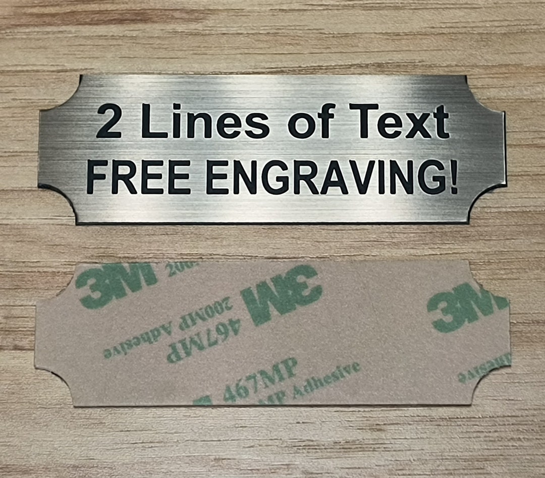 Custom Engraved 1x3 Bronze Plate With Adhesive Backing | Personalized ...