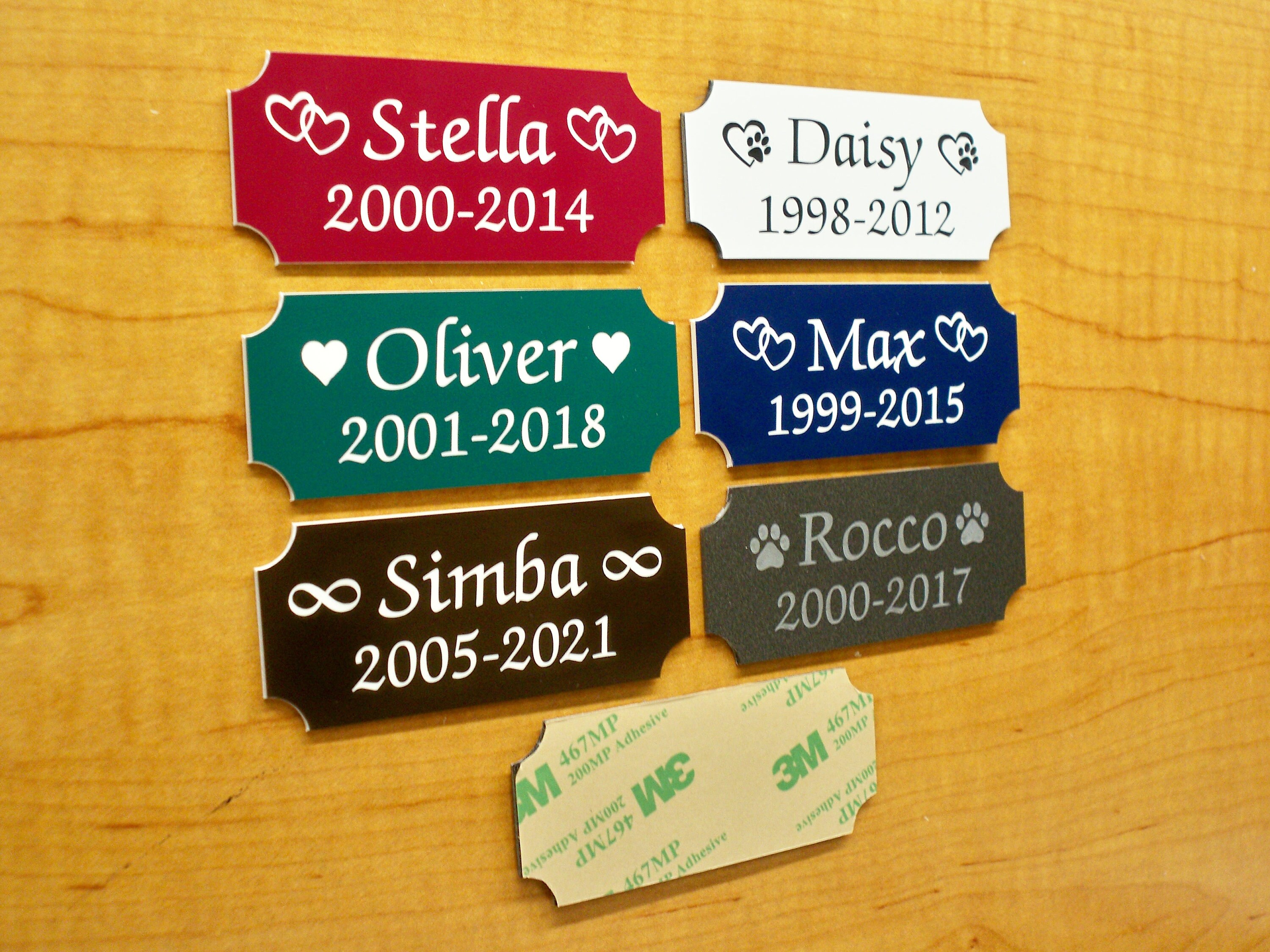 Custom Engraved 1.25x3 Inch Name Plate in Memory of Plaque | Etsy