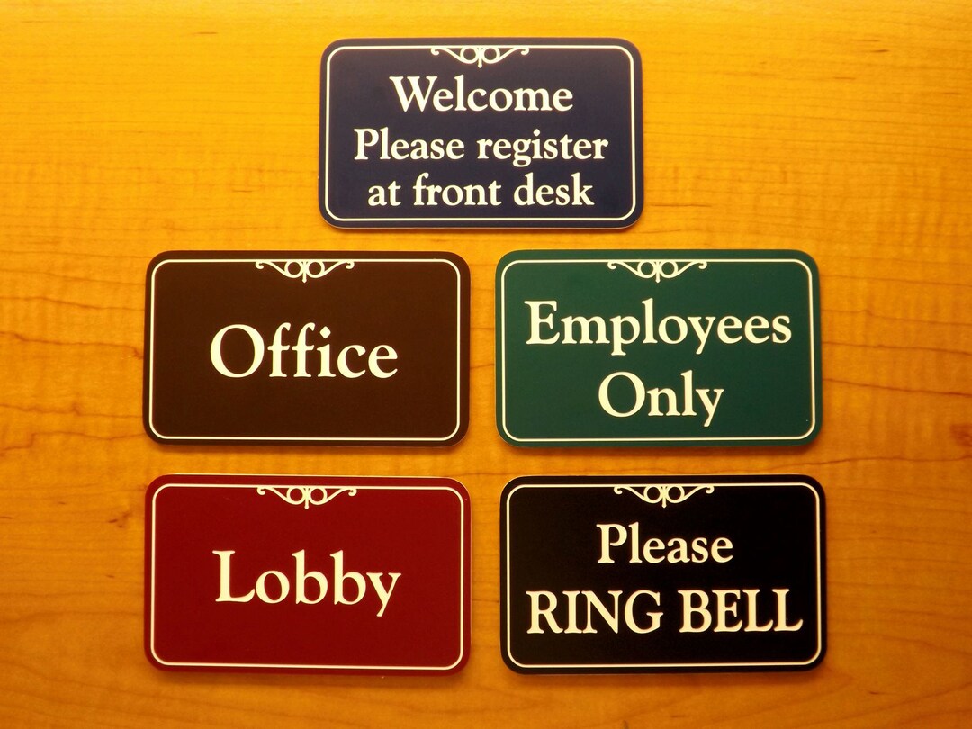 Custom Engraved 3x5 Business Home Office Suite Sign | Personalized Name ...