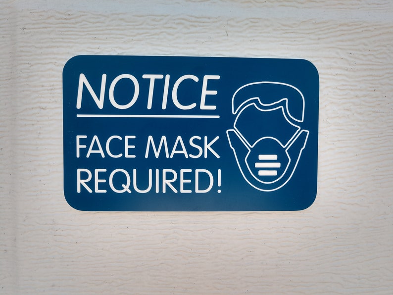 Notice Face Mask Required Engraved 3x5inch Office Wall Door - Etsy