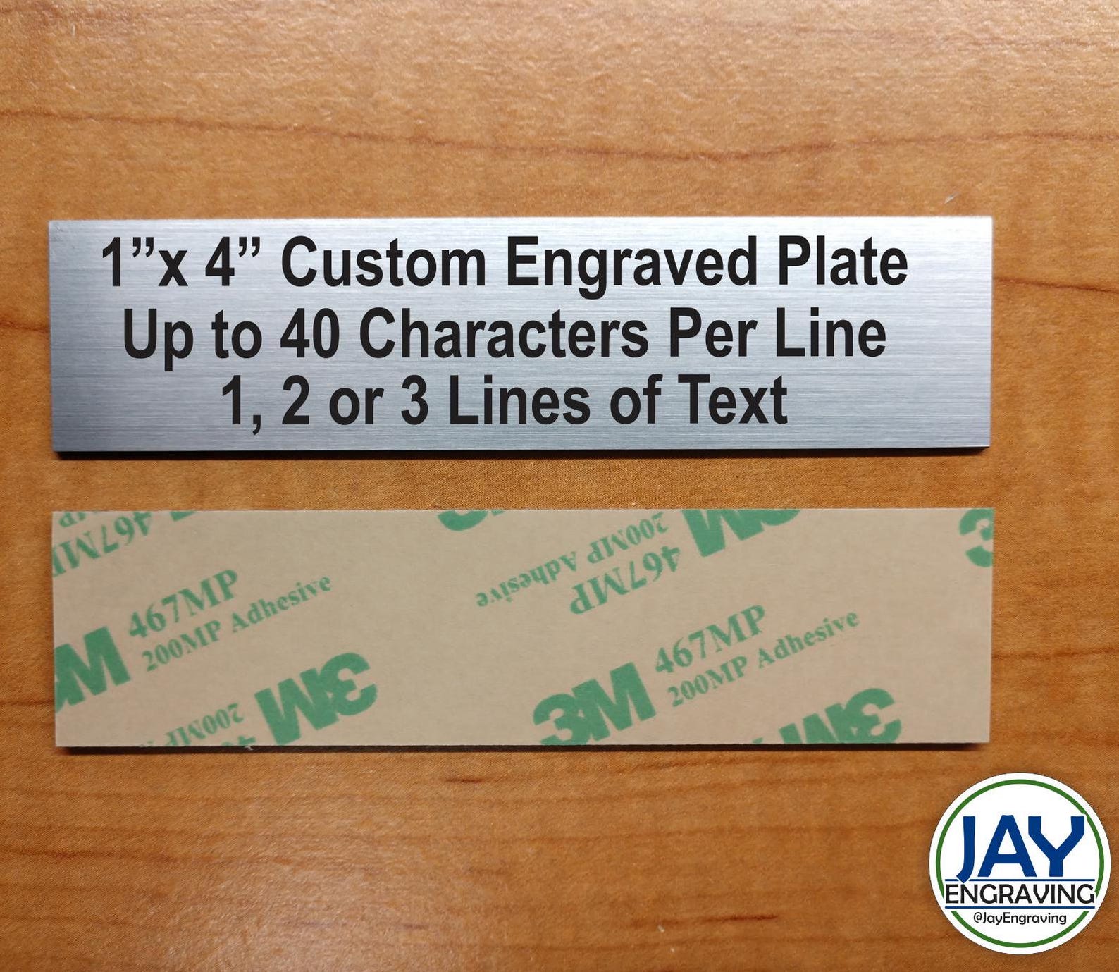 Custom Engraved 1x4 Silver Plate | Suite Sign Plaque | Wall Door ...