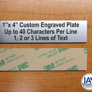Custom Engraved 1x4 Silver Plate | Suite Sign Plaque | Wall Door ...