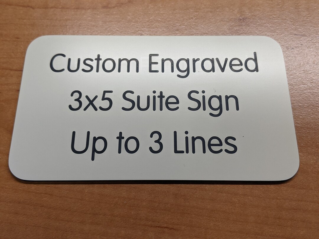 Custom Engraved 3x5 Beige Office Sign | Name Plate Personalized Wall ...