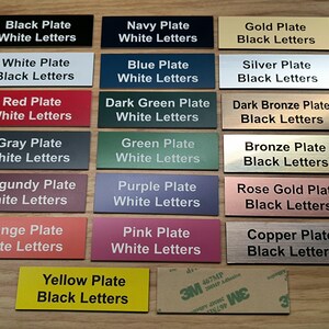 2"x4" -any Color- Custom Engraved 2x4-inch Plate Plaque | Wall Door Tag ...