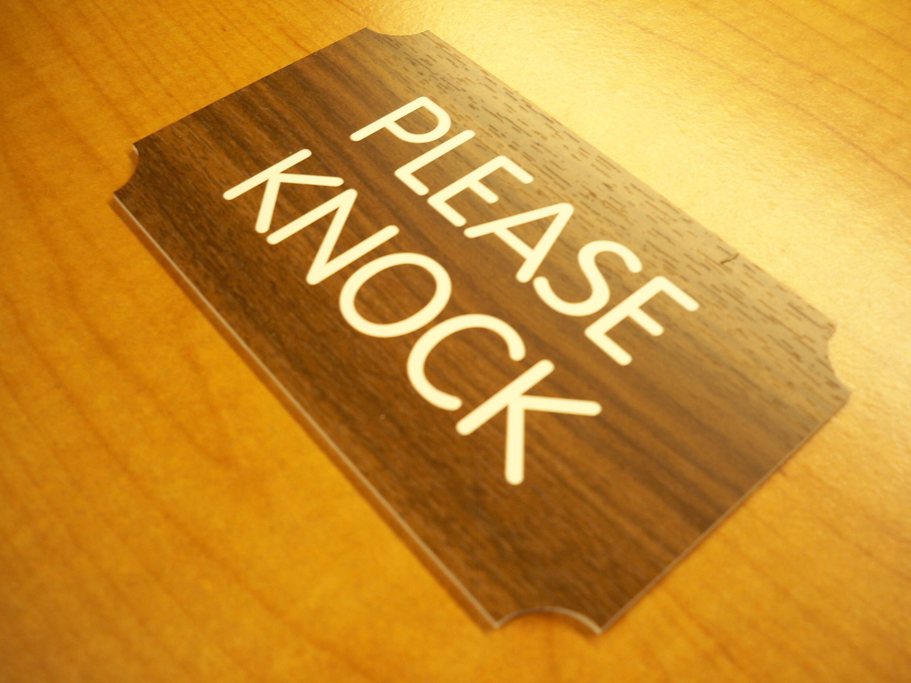 Custom Engraved 3x5 Office Sign Walnut Wood-grain Name Plate - Etsy